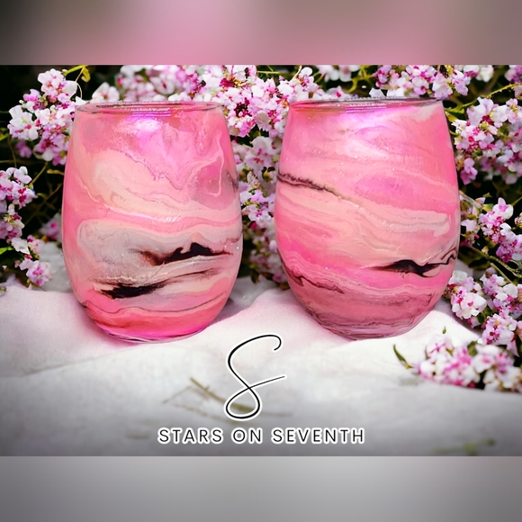 Hand Crafted | Dining | 2sweet Pea 5oz Stemless Wine Set | Poshmark